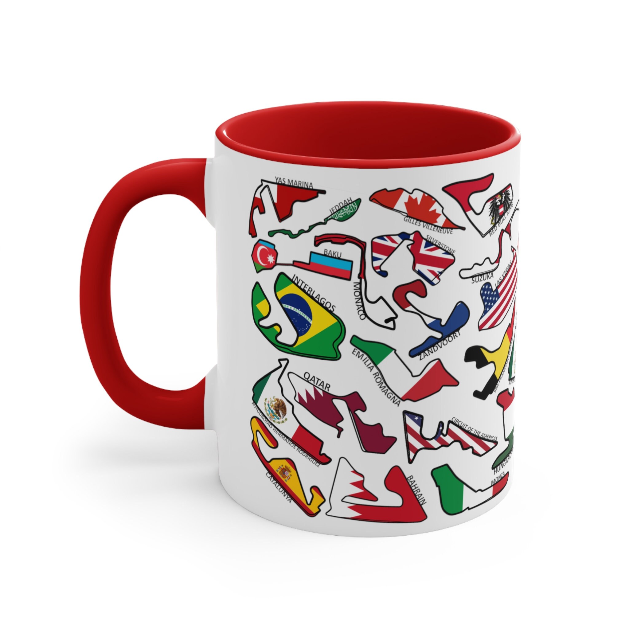 Formule 1 2023 Race Tracks High-Quality Accent Ceramic Mug - F1 2022 ...