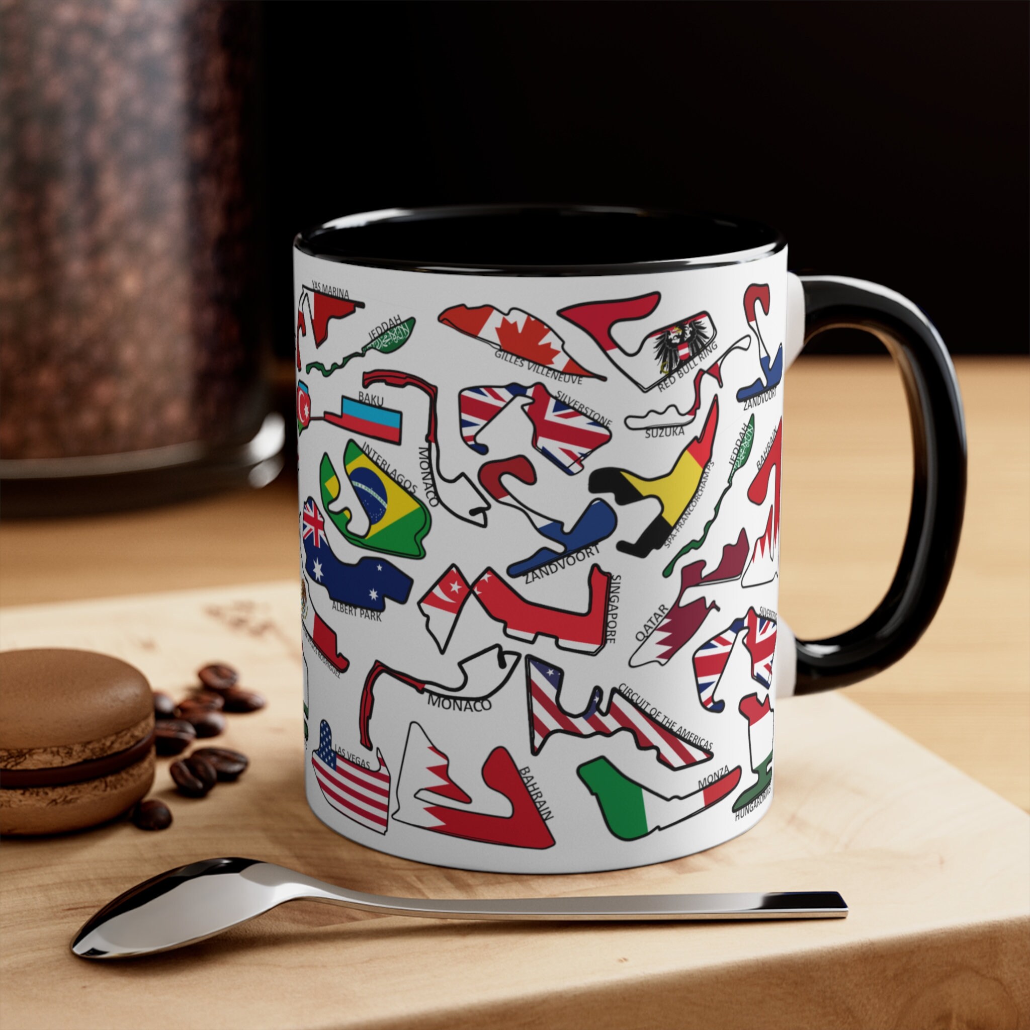 Formule 1 2023 Race Tracks High-Quality Accent Ceramic Mug - F1 2022 ...