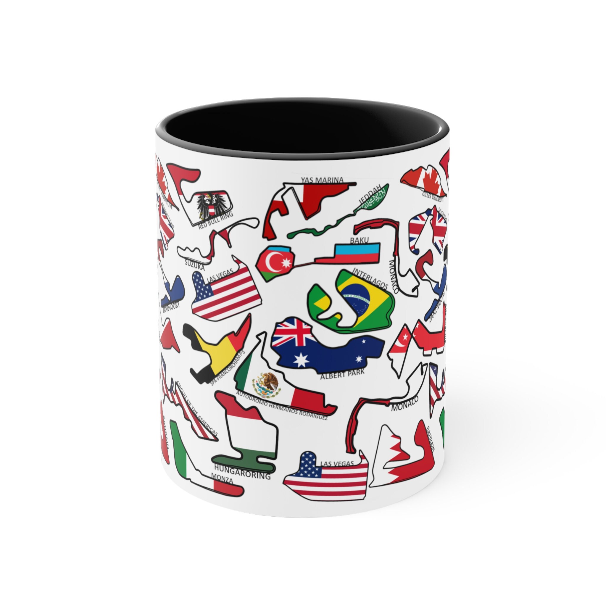 Formule 1 2023 Race Tracks High-Quality Accent Ceramic Mug - F1 2022 ...